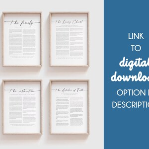 Physical Print LDS Proclamation Bundle Cursive Premium Matte - Etsy