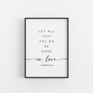 Let All That You Do Be Done in Love Print {digital Download} | Bible ...