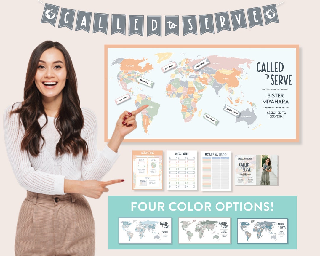 LDS Missionary Calling Party Pack | 4 Color Options: Pastel, Navy Blue ...