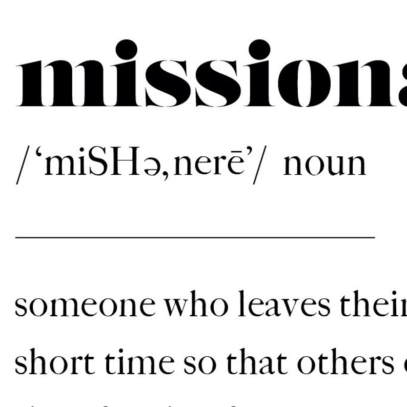Missionary Definition Print LDS Missionary Poster LDS - Etsy