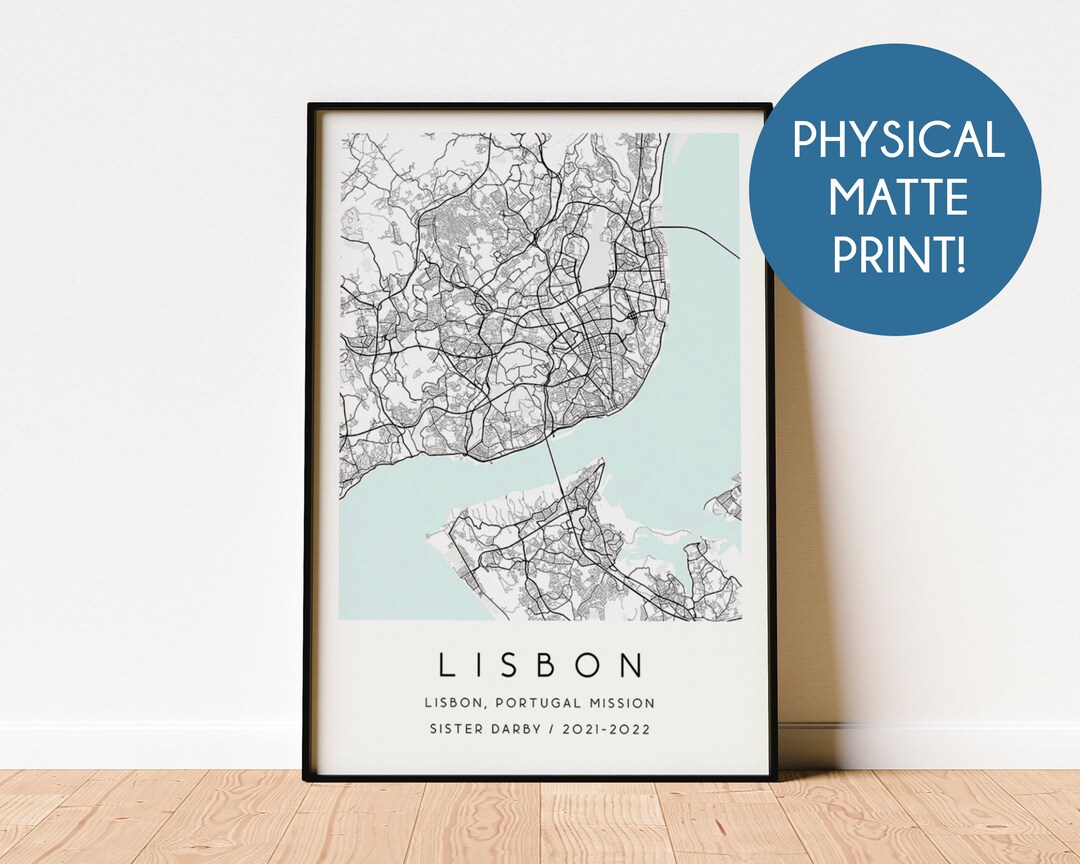 Physical Print Custom LDS Mission Map Square Print LDS Mission Gift LDS ...