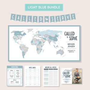 LDS Missionary Calling Party Pack | 4 Color Options: Pastel, Navy Blue ...