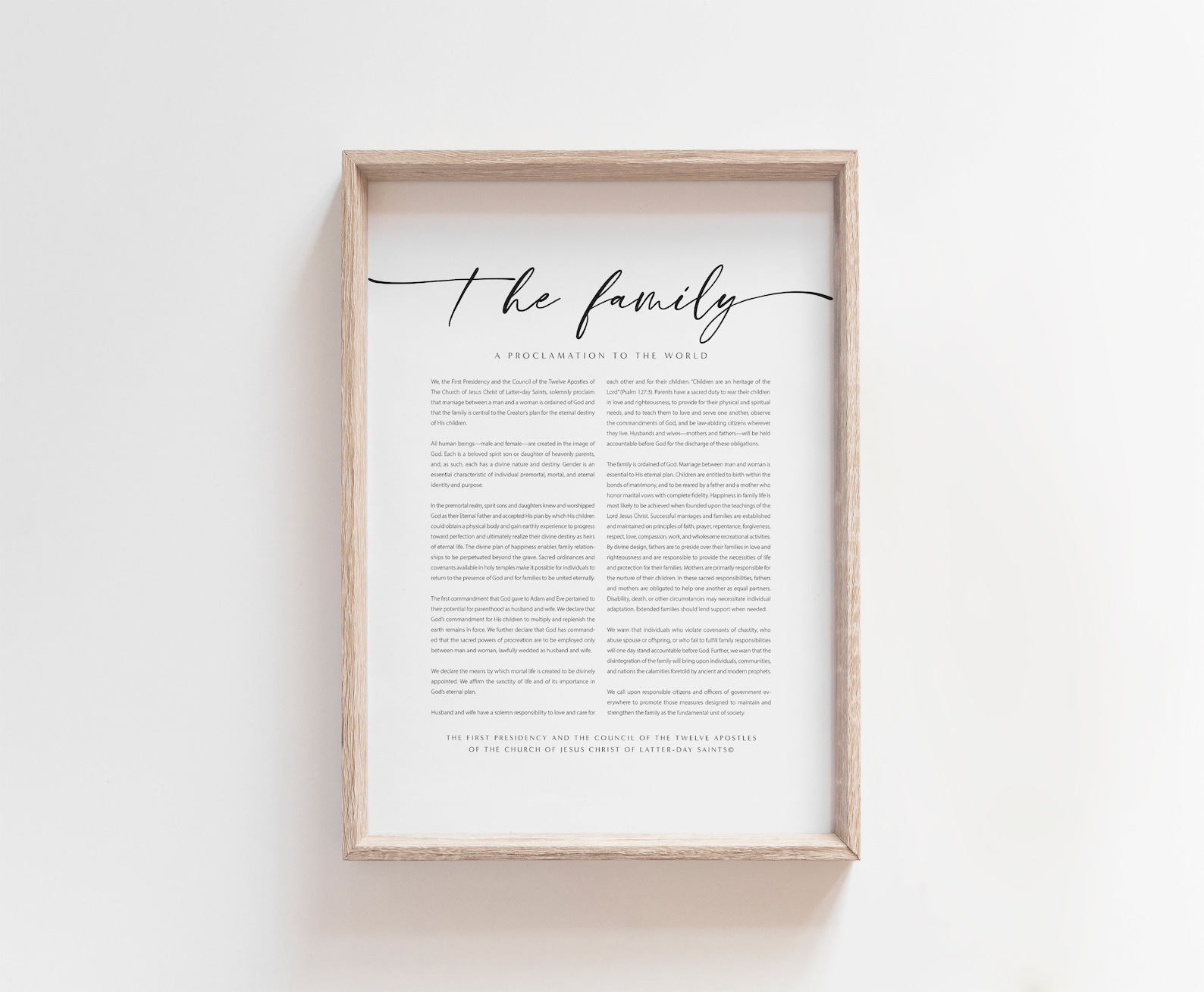 LDS Proclamation Bundle Cursive 5 Sizes Living Christ - Etsy