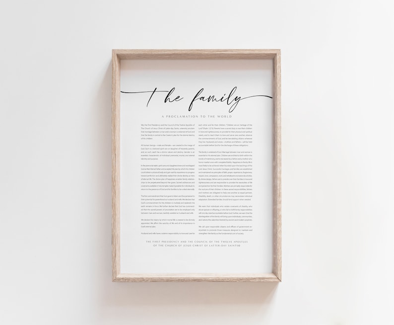 LDS Proclamation Bundle Cursive 5 Sizes Living Christ - Etsy