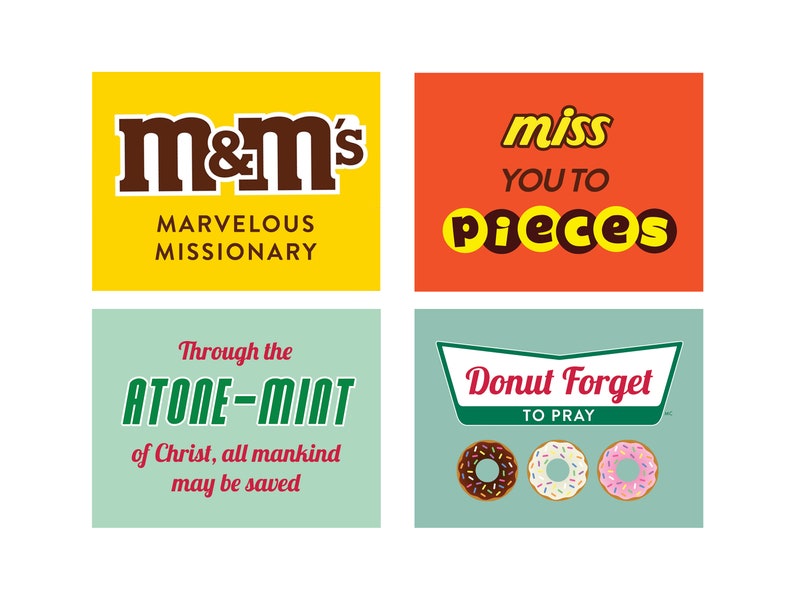 LDS Missionary Candy Printables: Care Package Tags (digital Download ...
