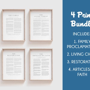 Physical Print LDS Proclamation Bundle | Premium Matte Poster | Living ...