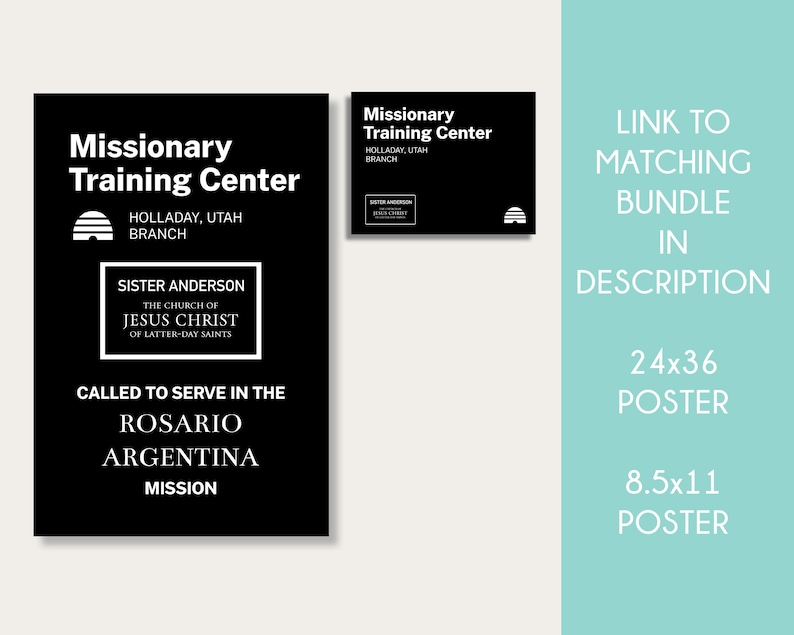 Custom at Home MTC Poster LDS Missionary - Etsy