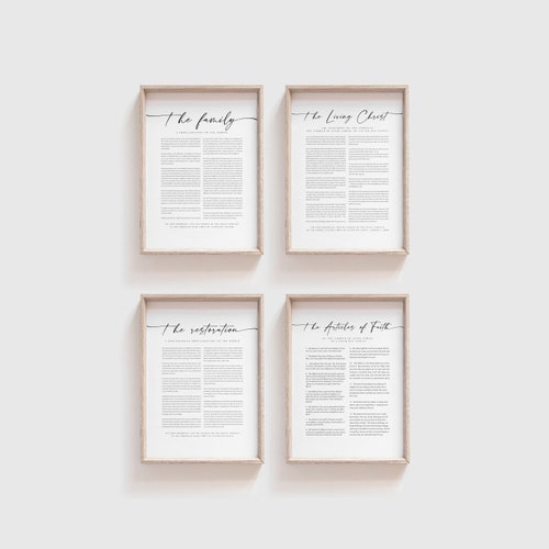 LDS Proclamation Bundle Living Christ Family Proclamation - Etsy