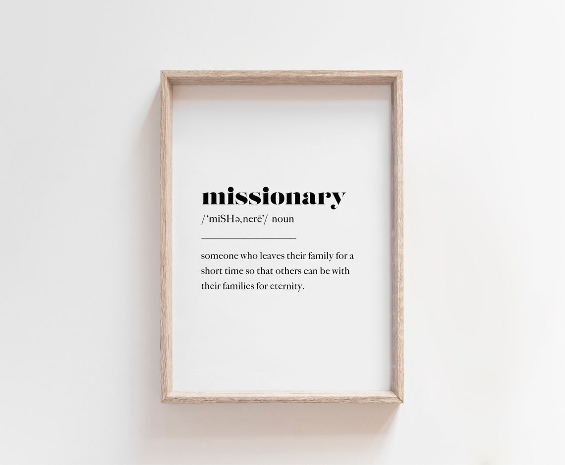 Missionary Definition Print LDS Missionary Poster LDS - Etsy