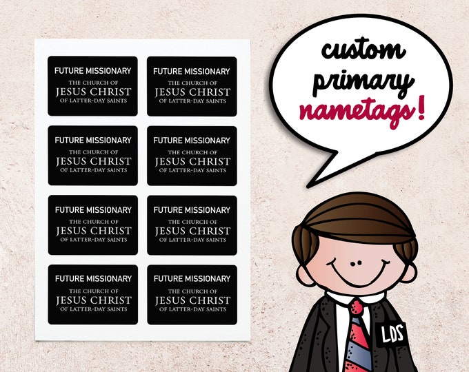 Custom Future Missionary Nametag Printable (corjl) - Etsy