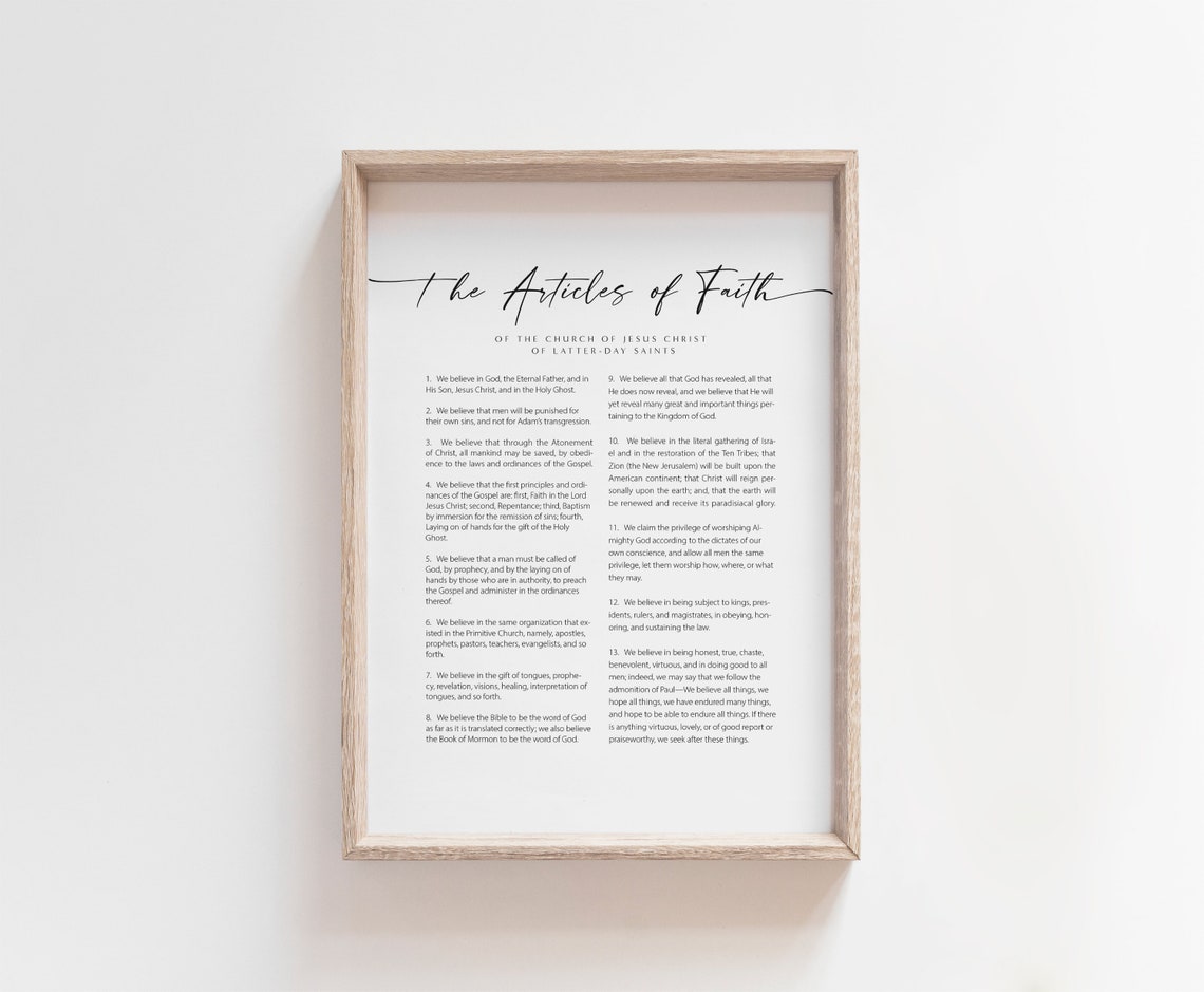LDS Proclamation Bundle Cursive 5 Sizes Living Christ - Etsy