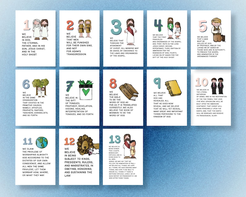 Articles of Faith Printables: LDS Primary Lesson Posters (digital ...