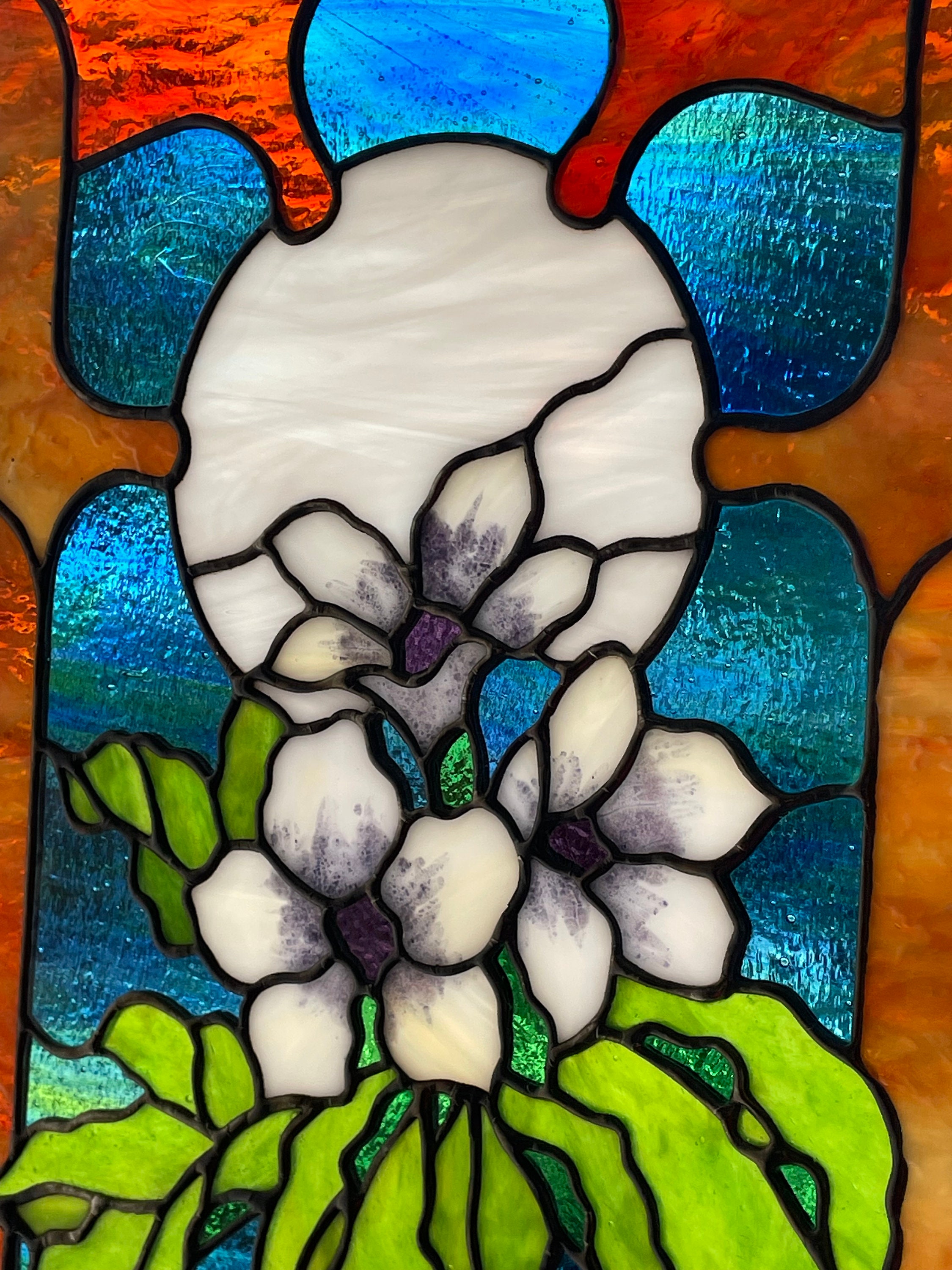 Henbane in the Moonlight Stained Glass Window Hanging, Gift for Mother ...
