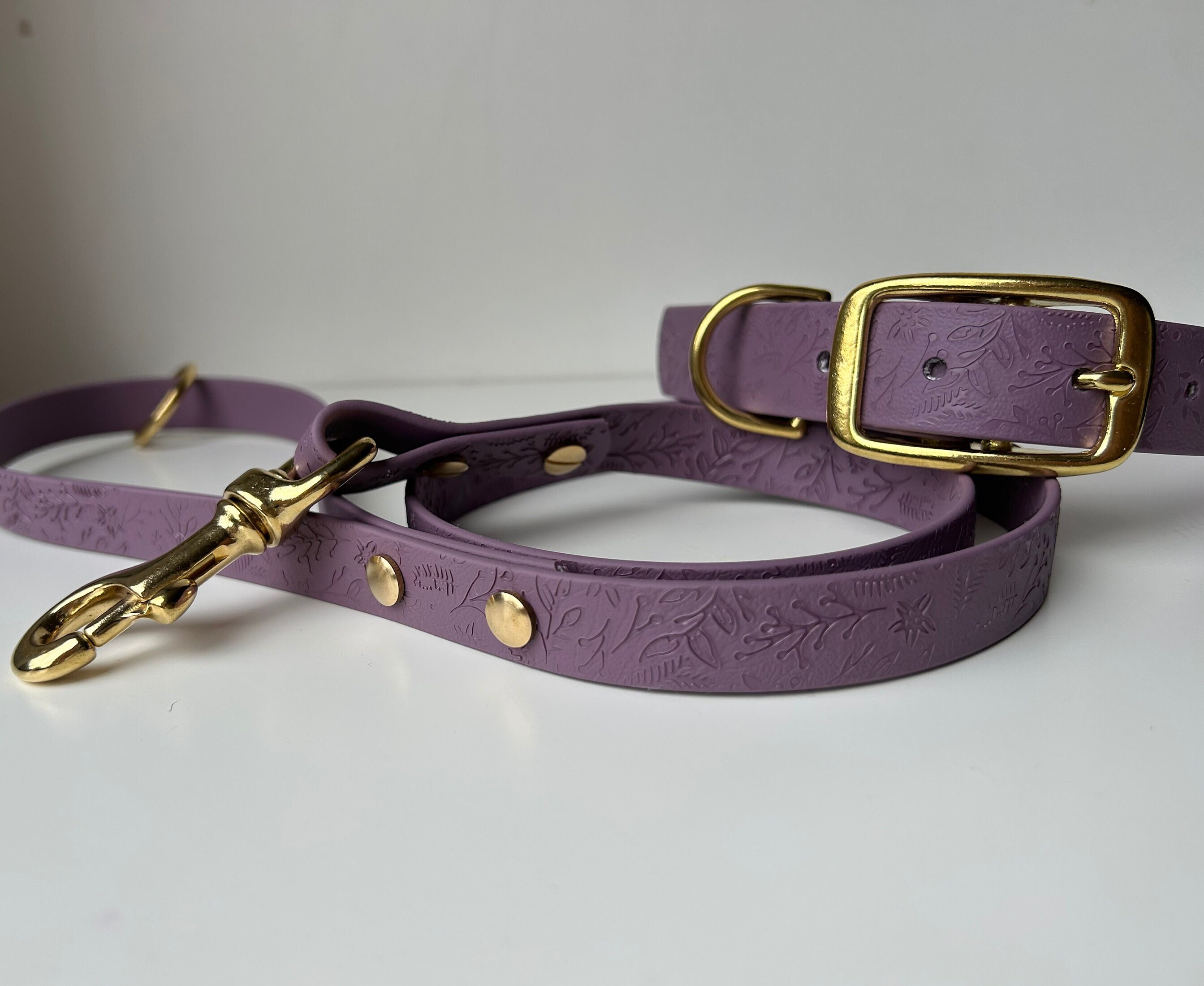 Mallow Waterproof Dog Collar | Personalised Biothane | Custom Print ...