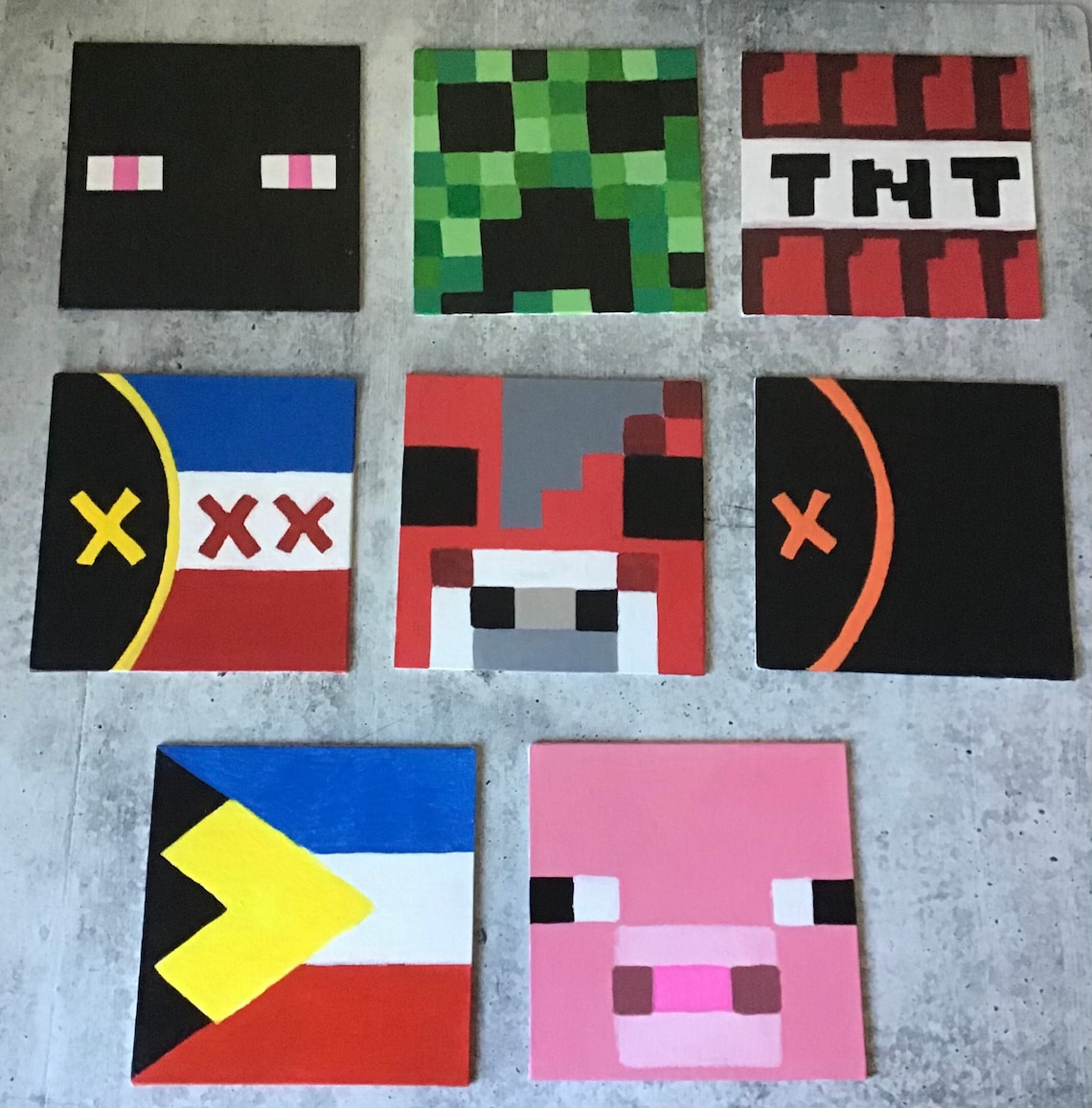 Minecraft Paintings - Etsy