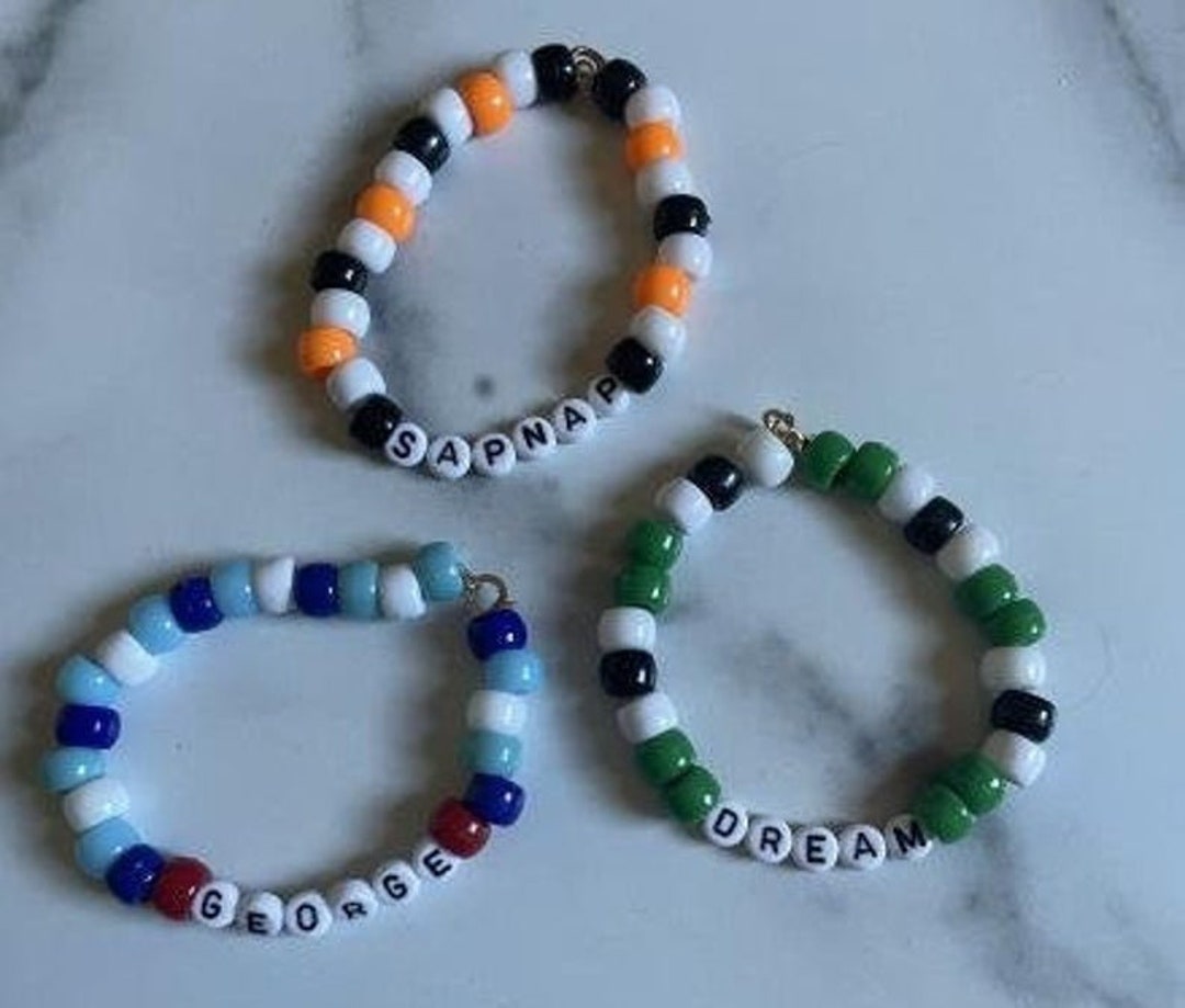 Dream Team Beaded Bracelets, Dream SMP Bracelets - Etsy