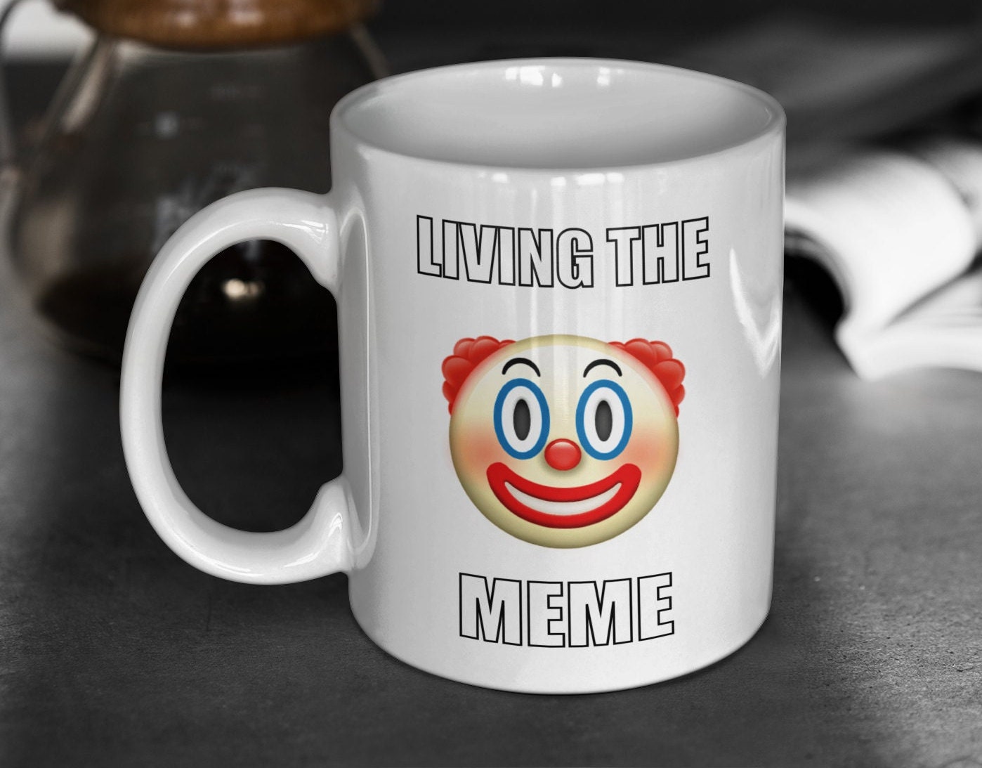Clown World Mug With Clown Emoji NPC and Wojak Memes Fight - Etsy UK