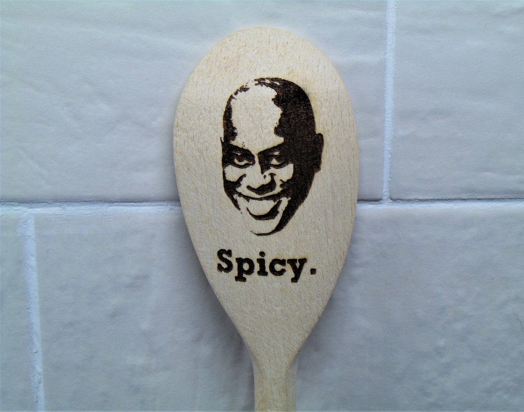 Funny Spicy Meme Wooden Spoon, Ainsley Harriott Engraved Stirring ...