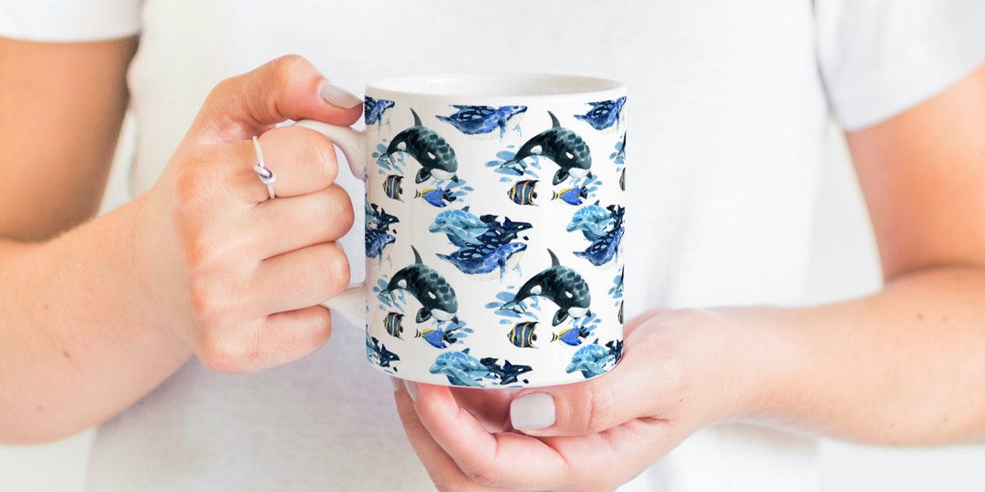 Dolphin Whale Orca Ocean Mug for Coffee or Tea 15 Oz - Etsy