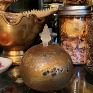 1978 Zweifel oil Slick Art Glass Paperweight - Etsy