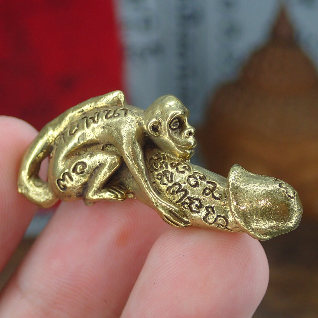Monkey Paladkik / Holy Thai Amulet / Love Charm Talisman / Takrud ...