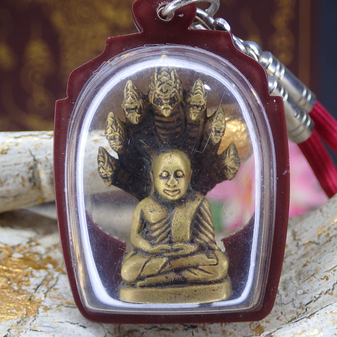 LP Ngern / Monk Amulet / Small Buddha Talisman / Buddhism Charm Pendant ...