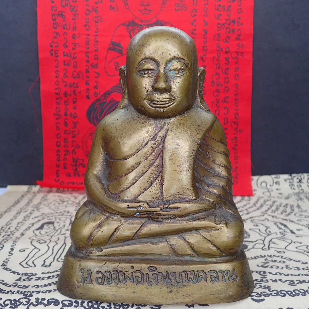 LP Ngern Monk Statue / Buddhism Talisman / Rare Vintage Holy Thai ...