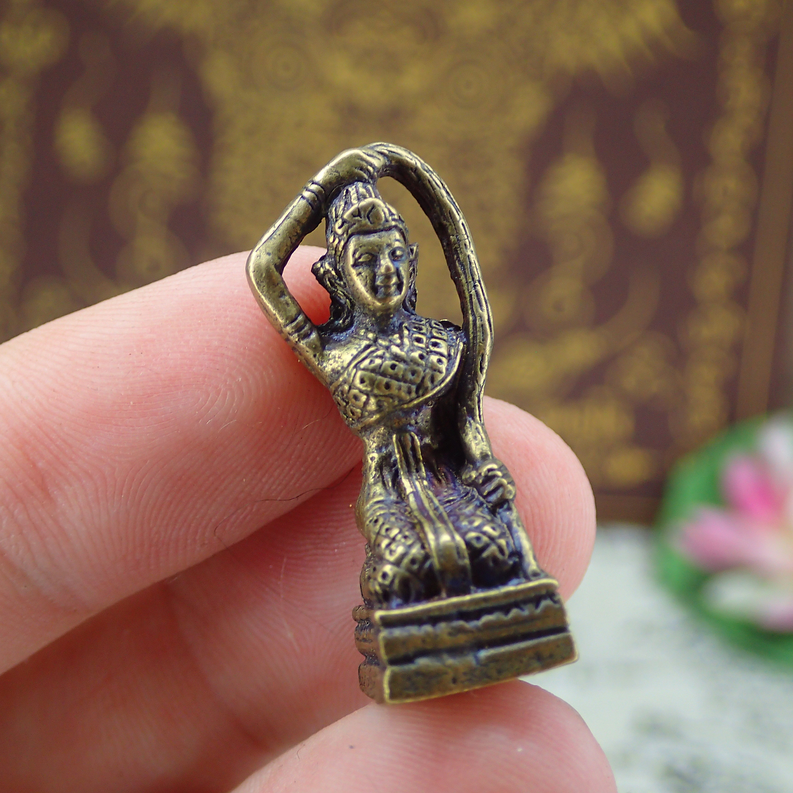 Thai Amulet Holy Buddha Statue / Collectible Buddhism Talisman / Small ...