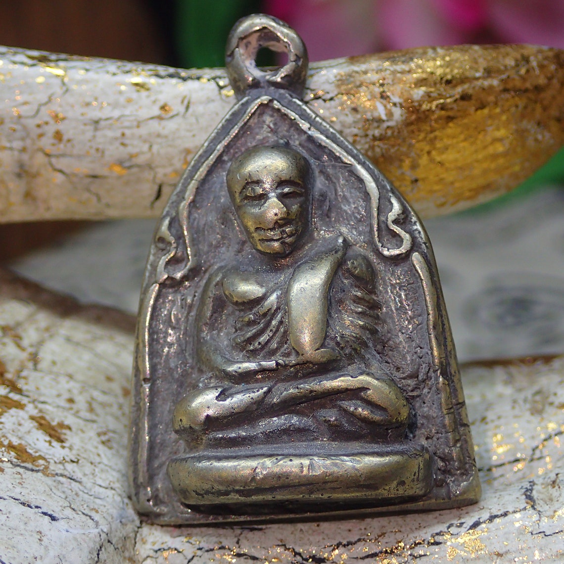 LP Ngern Monk Amulet / Small Buddha Talisman / Buddhism / Rare ...