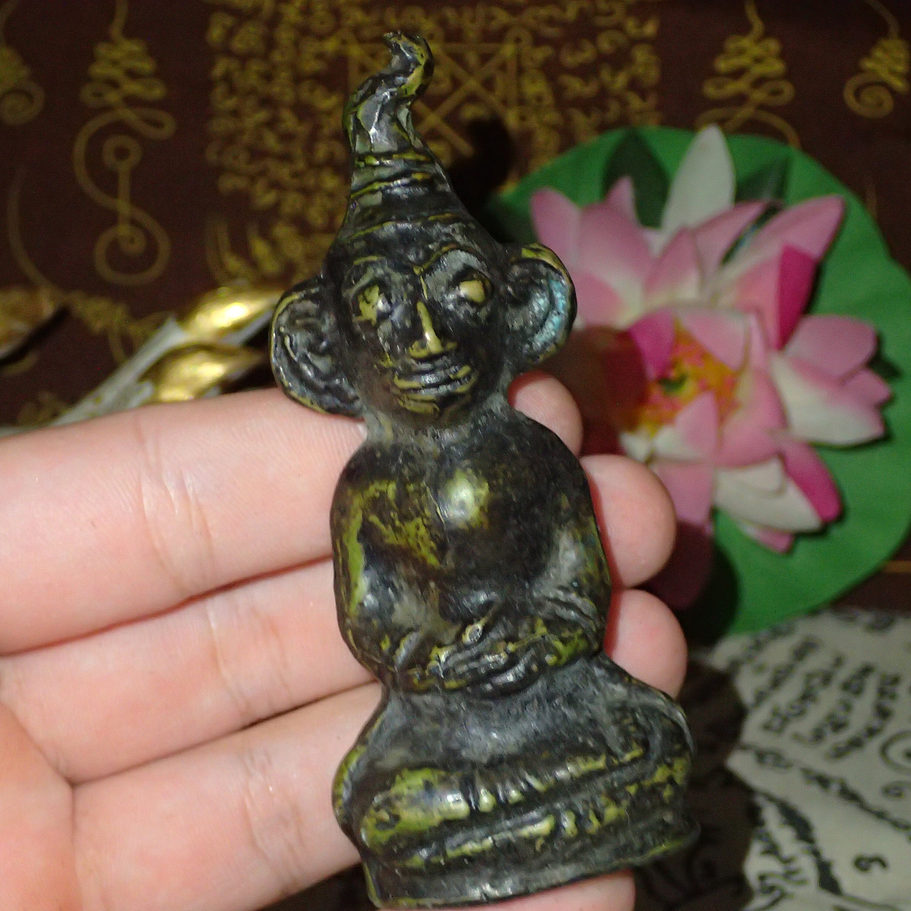 Phra Ngang / Brass Statue / Small Buddha Talisman / Phra Ngang Charm ...