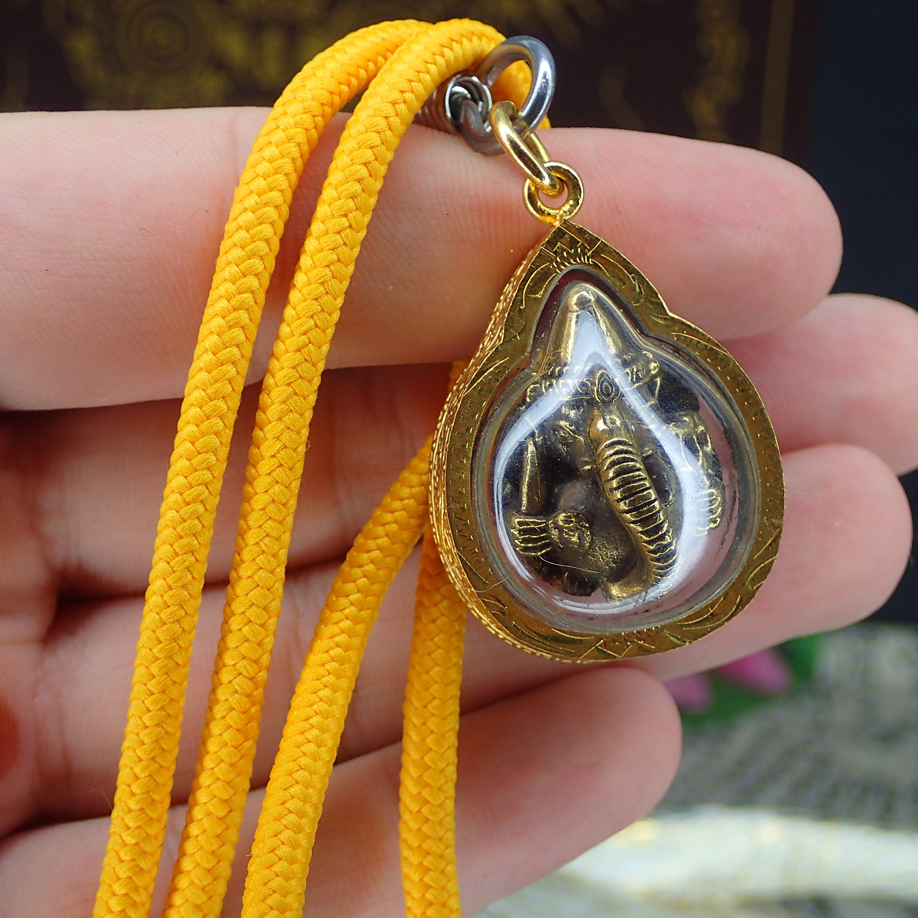 Lord Ganesha Holy Thai Amulet / Hindu Deity Talisman / Elephant Statue ...