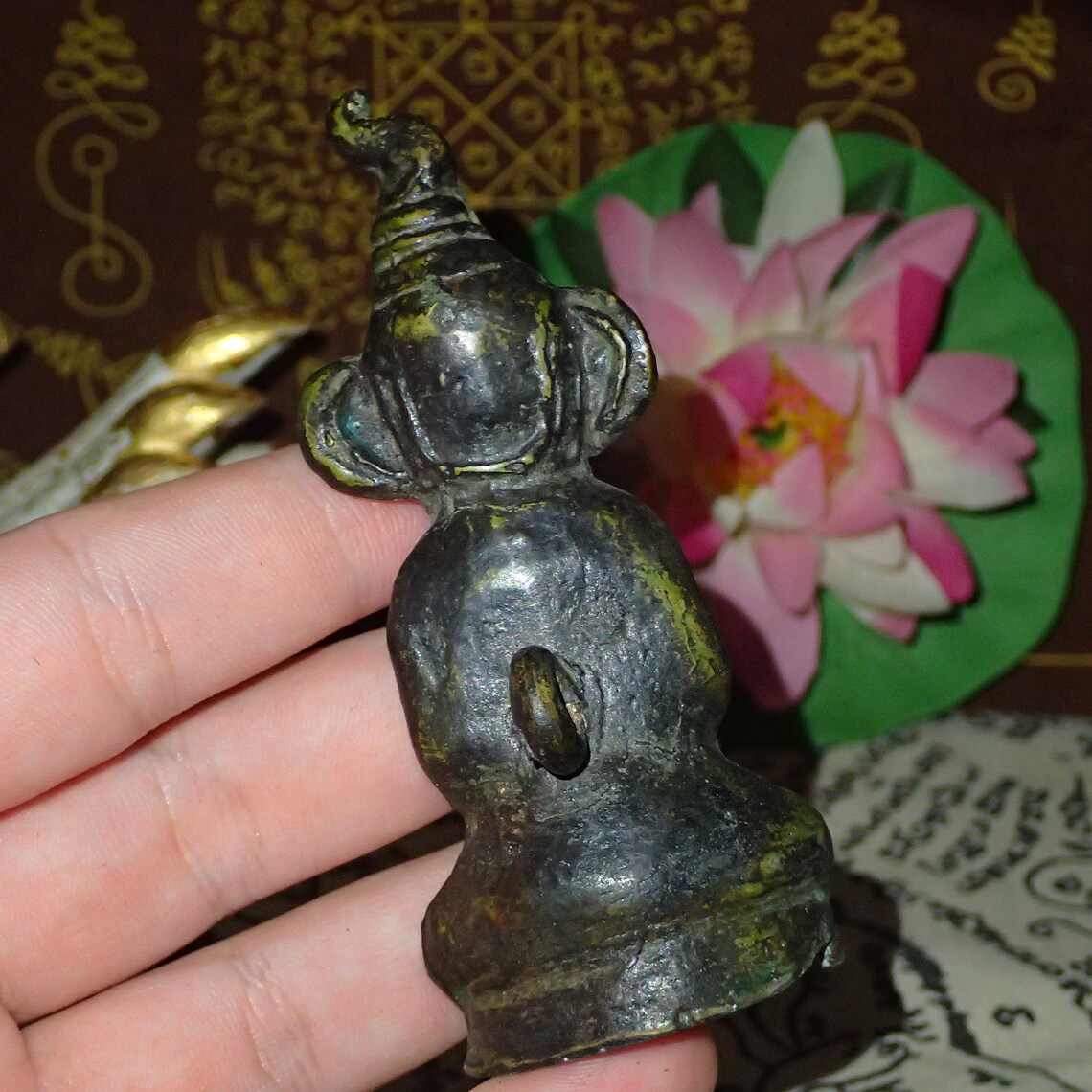 Phra Ngang / Brass Statue / Small Buddha Talisman / Phra Ngang Charm ...