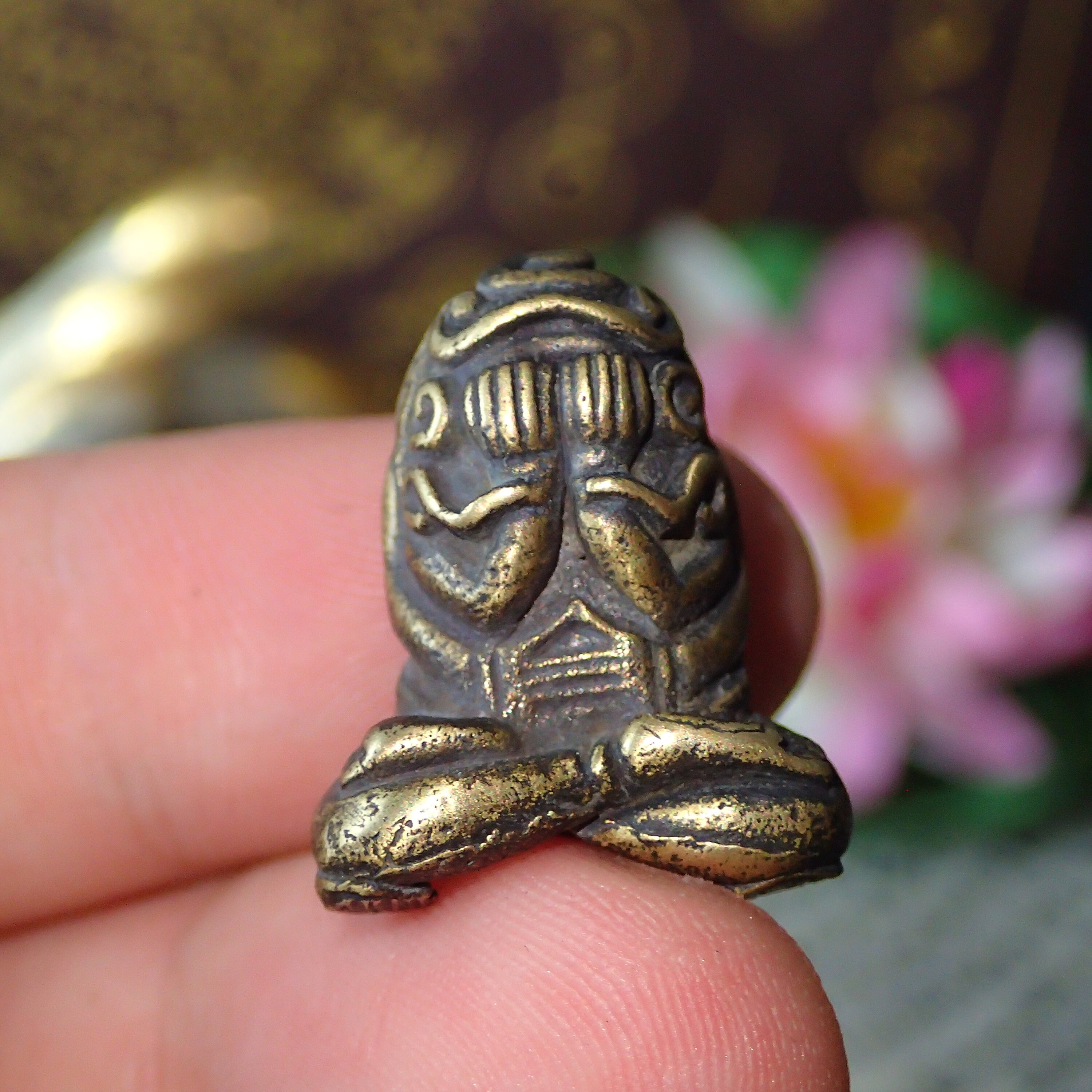 Pidta Closed Eyes Thai Amulet / Phra Pitta Monk Buddhism Talisman ...