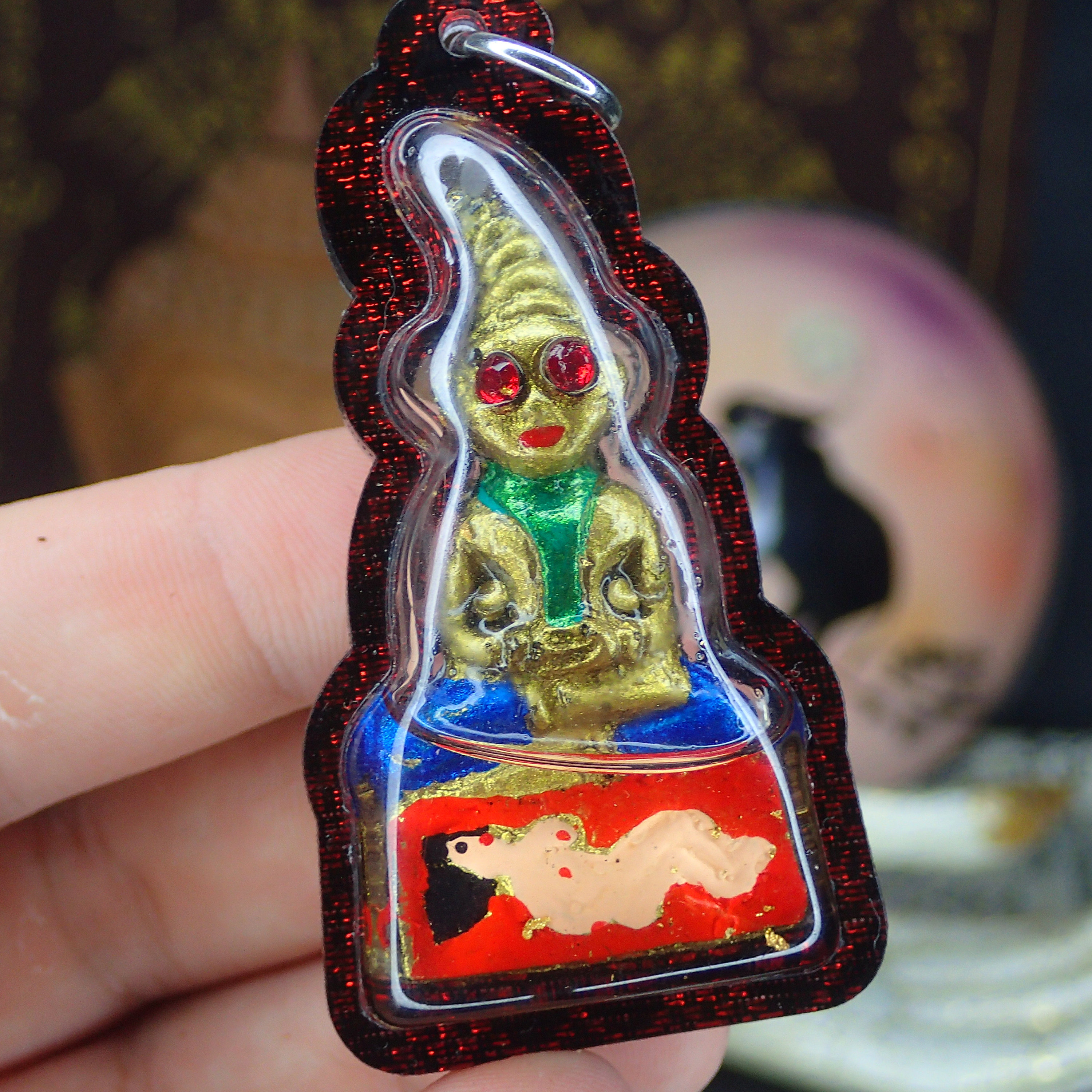 Ngang Amulet / Phra Ngang Red Eyes / Holy Thai Amulet Charm Buddhism ...