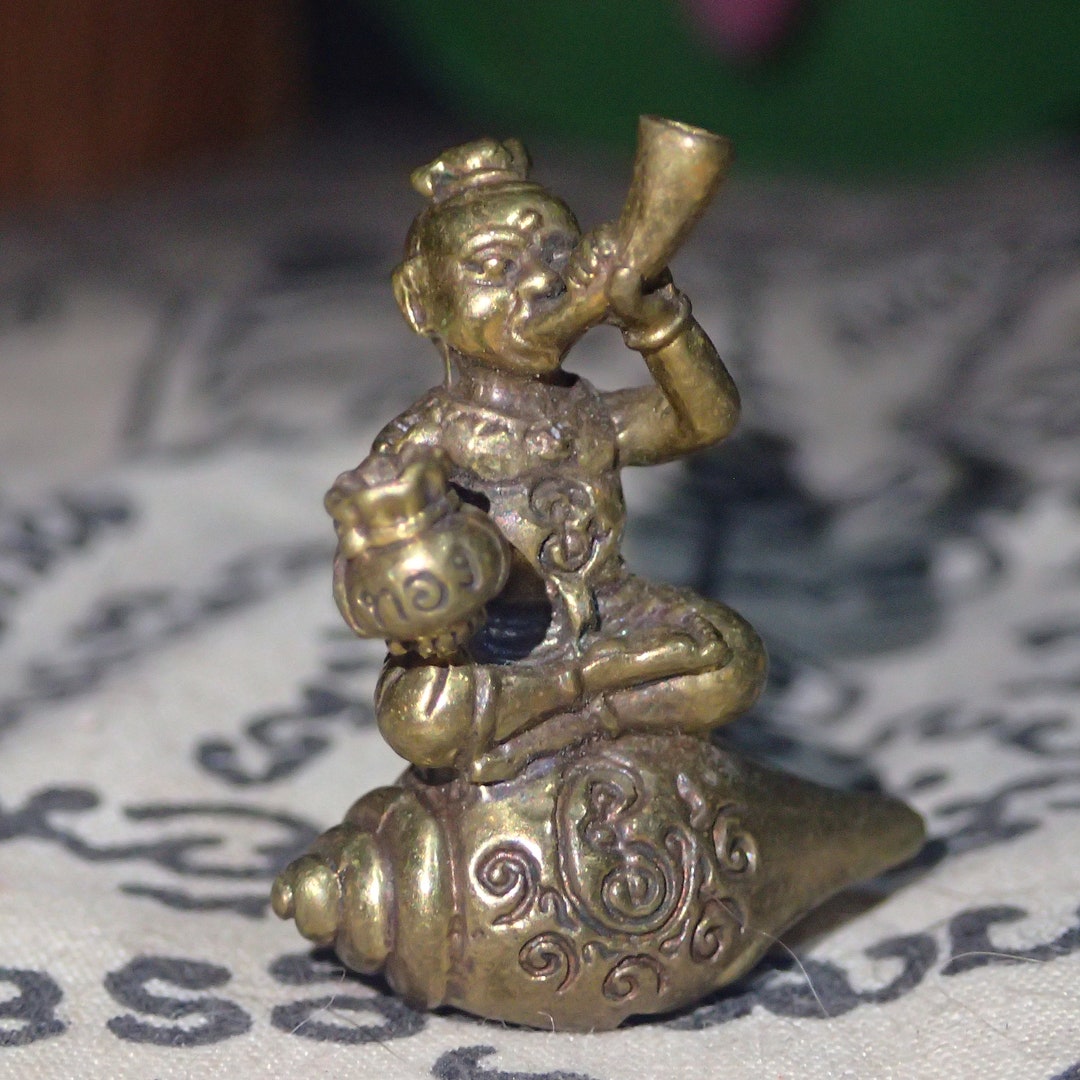 Ai Kai Holy Thai Amulet / Golden Boy Statue / Buddhism Talisman / Charm ...