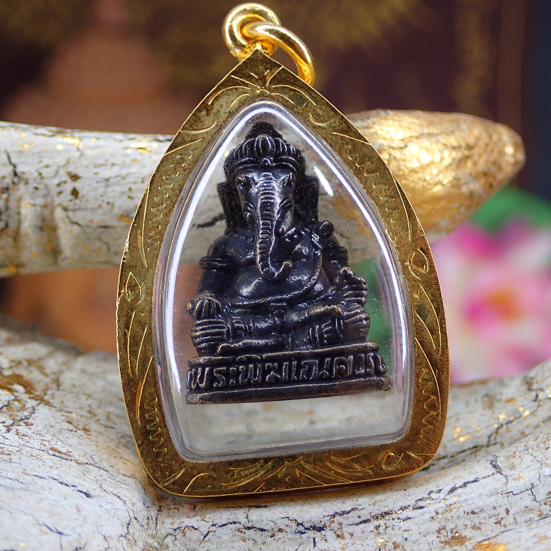 Lord Ganesha Holy Thai Amulet / Hindu Deity Talisman / Elephant Statue ...