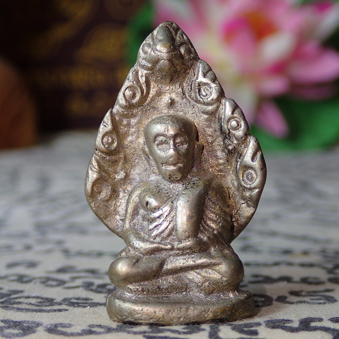 LP Ngern Statue / Monk Amulet / Buddha Nakprok Talisman / Buddhism Rare ...