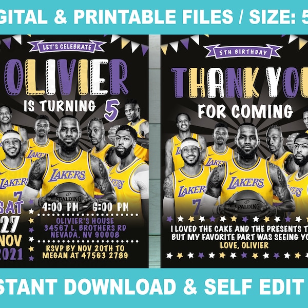 Lakers Party - Etsy
