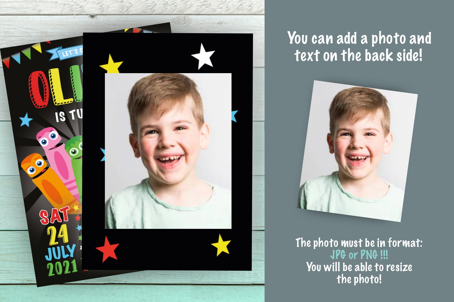 Color Crew Invitation for Birthday Party Digital Birthday - Etsy