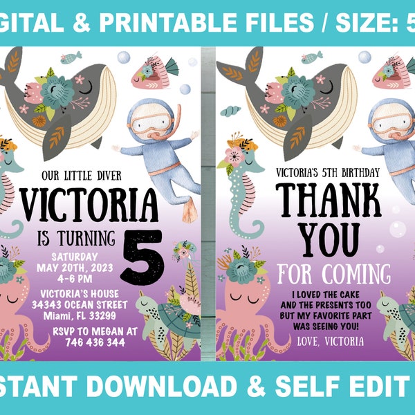 Swim Theme Birthday Card - Etsy