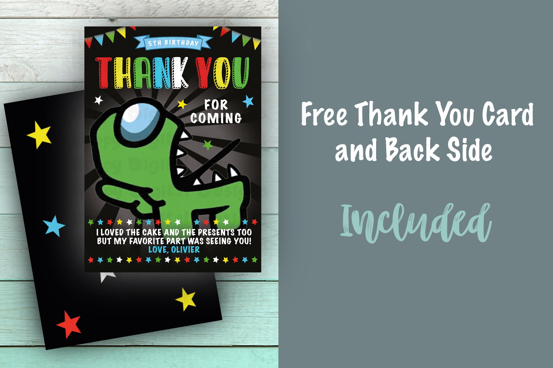 Among Us Invitation for Birthday Party, Kids Game Self Edit Template ...