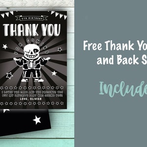 Undertale Invitation for Birthday Party Game Invite Self Edit - Etsy