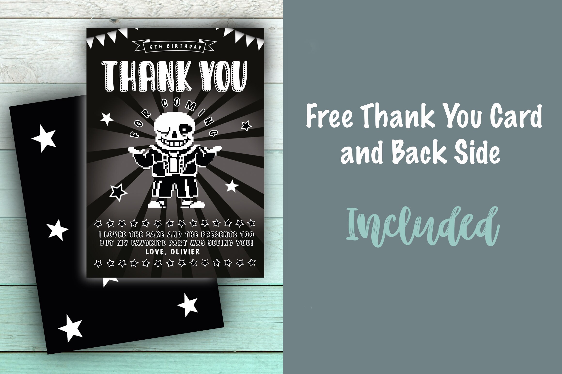 Undertale Invitation for Birthday Party Game Invite Self Edit - Etsy
