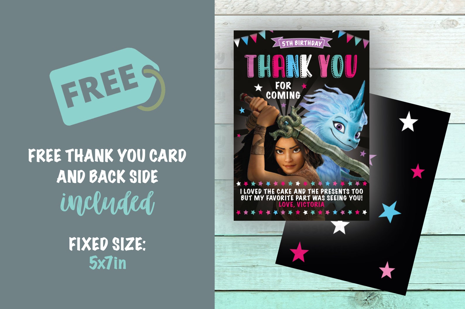 Raya and the Last Dragon Invitation for Birthday Party Self - Etsy