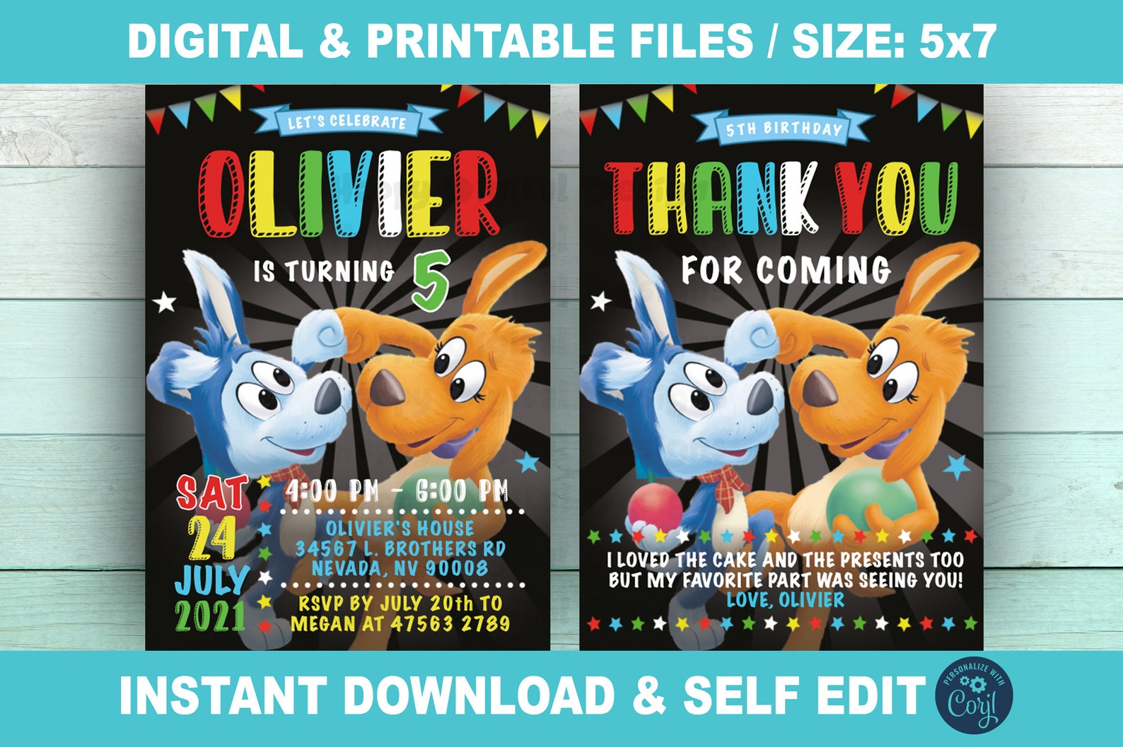 Go Dog Go Invitation for Birthday Party, Dogs Friends Invite Self Edit ...