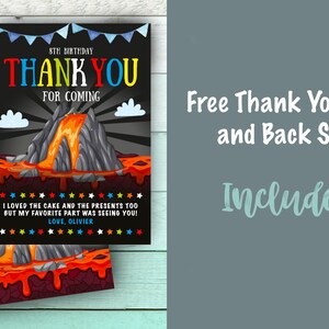 Floor is Hot Lava Invitation for Birthday Party, Volcano Self Edit ...