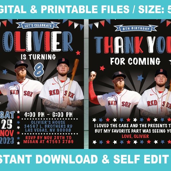 Red Sox Birthday - Etsy