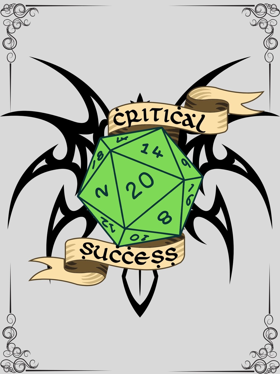 Critical Success Poster Dnd Dungeons and Dragons D20 | Etsy