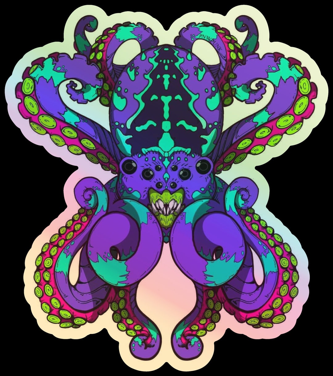 Øctnid Holographic Vinyl Sticker Etsy