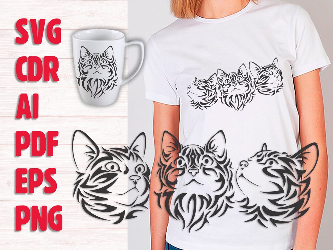 Cute Cats Svg, Beautiful Cats Svg, Cat Faces Svg, Cricut Cut File ...
